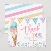 Colorful Ice Cream Thank You Card | Zazzle