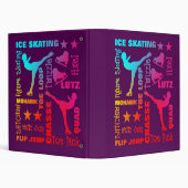 Colorful Ice Skating Theme Terminology Typography Binder | Zazzle