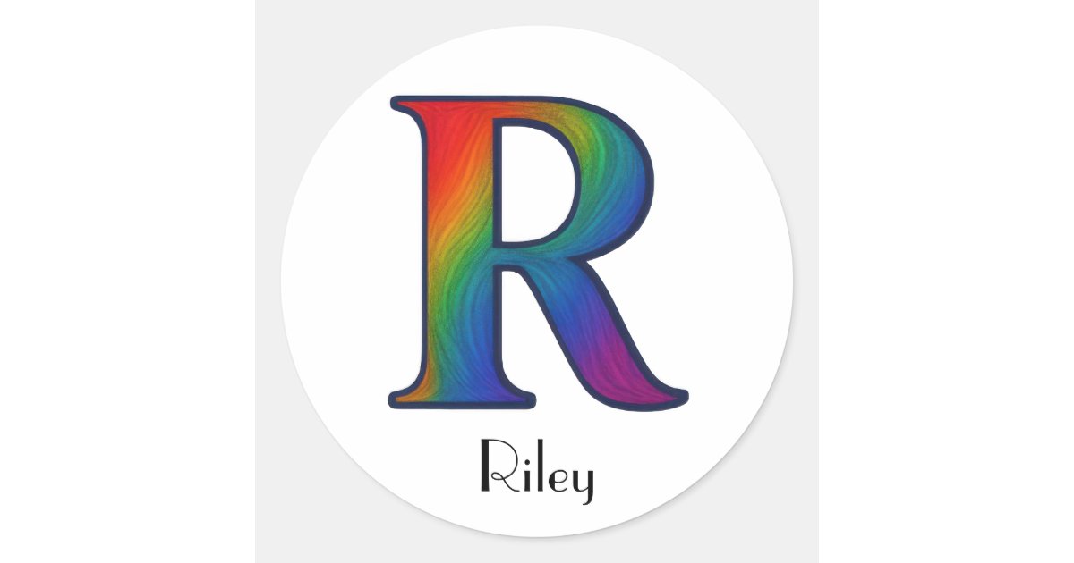 Colorful Initial Letter R Sticker | Zazzle