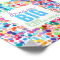 colorful inspirational quote poster dream big | Zazzle