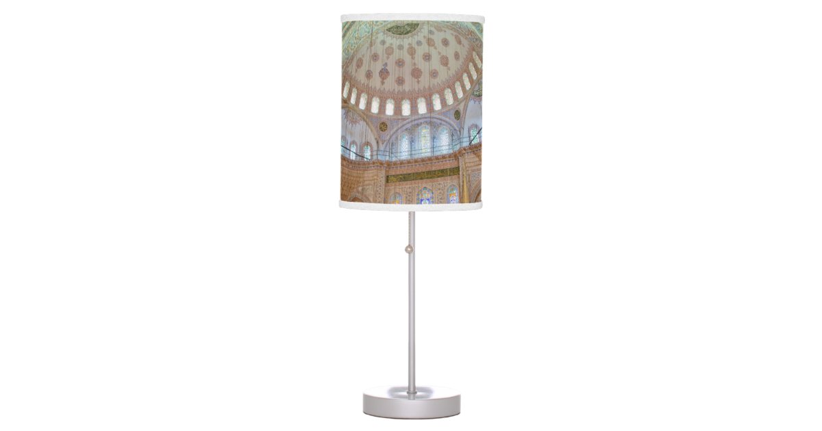 Colorful interior domed ceiling of Blue Mosque Table Lamp | Zazzle