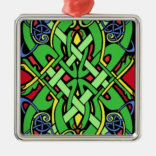 Colorful Irish Celtic Knot Christmas Tree Ornament | Zazzle