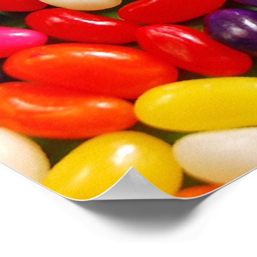 Colorful jellybeans candy print poster | Zazzle