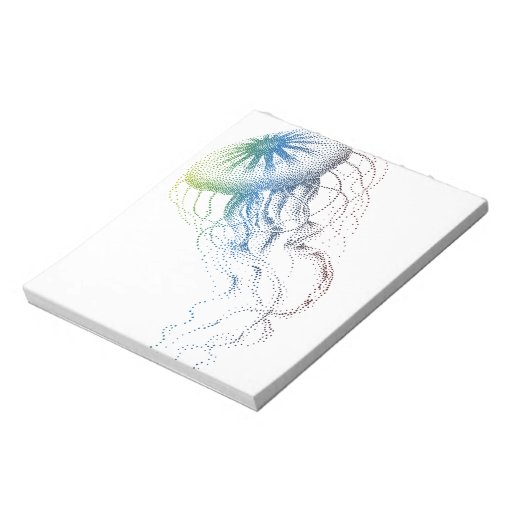 colorful jellyfish notepad | Zazzle