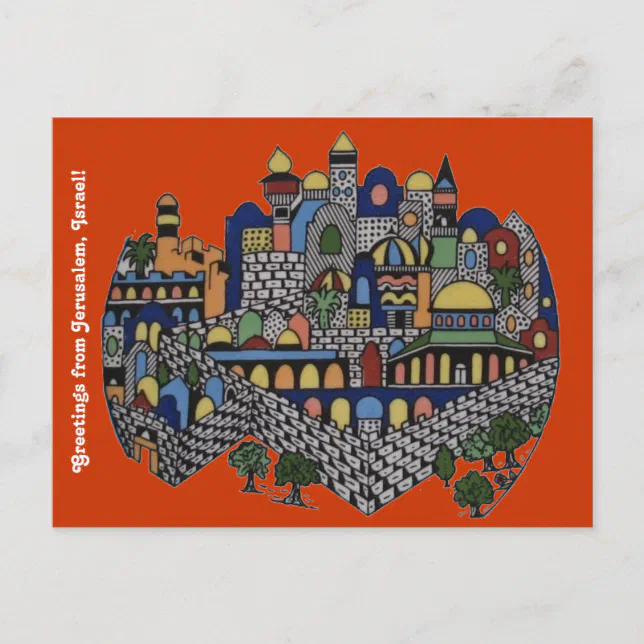Colorful Jerusalem Postcard | Zazzle