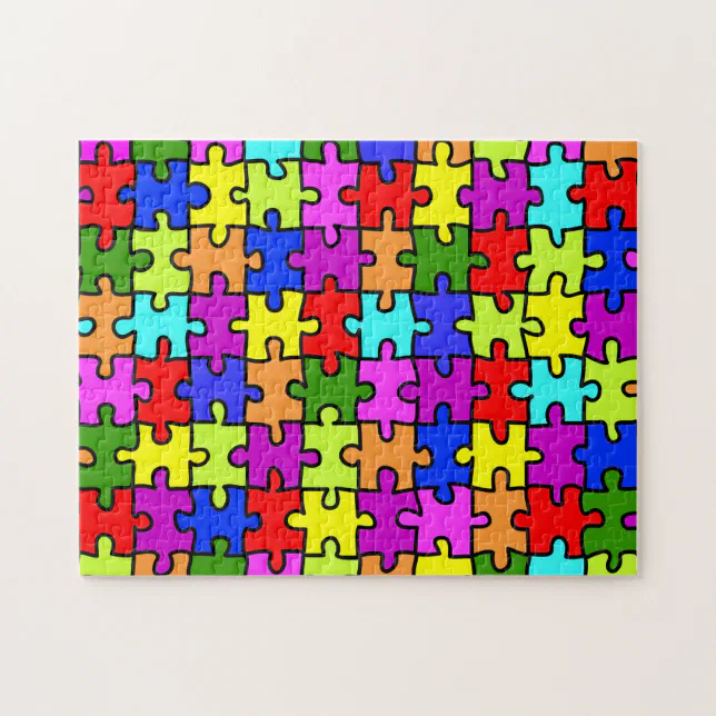 'Colorful jigsaw puzzle' puzzle | Zazzle