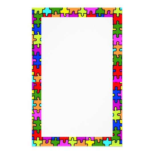 'Colorful jigsaw puzzle' stationery | Zazzle.com