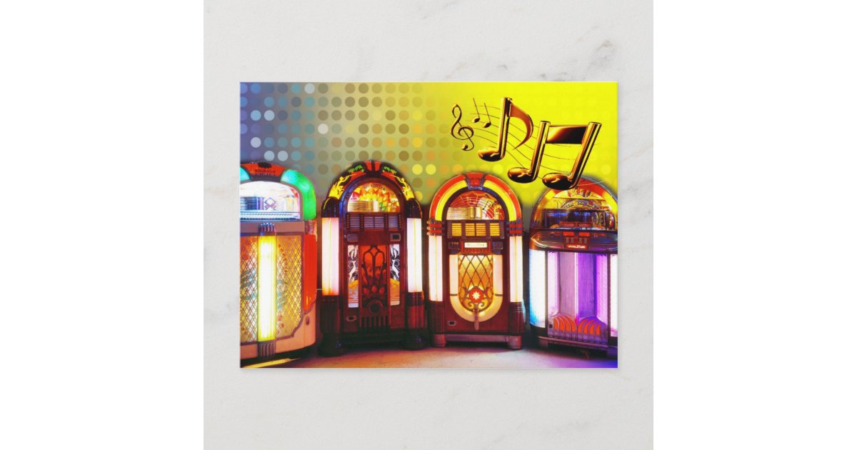 Colorful Jukeboxes Postcard | Zazzle