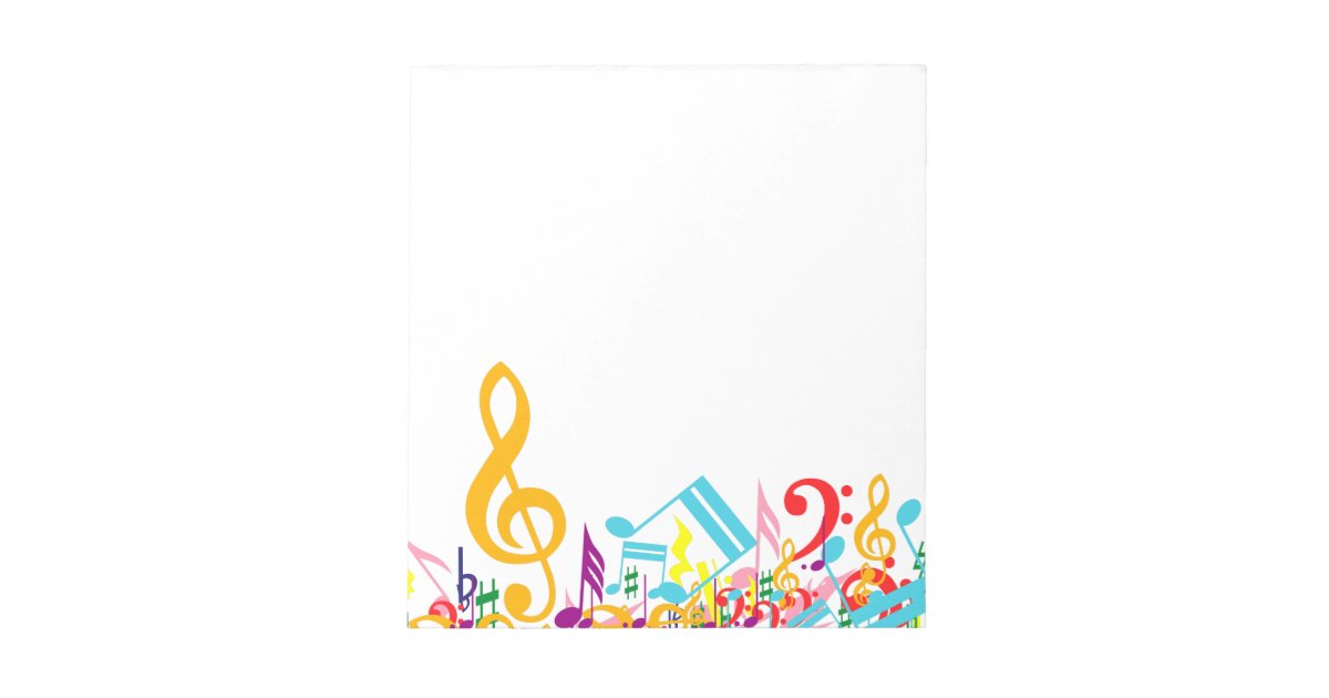 Colorful Jumbled Musical Notes | Zazzle