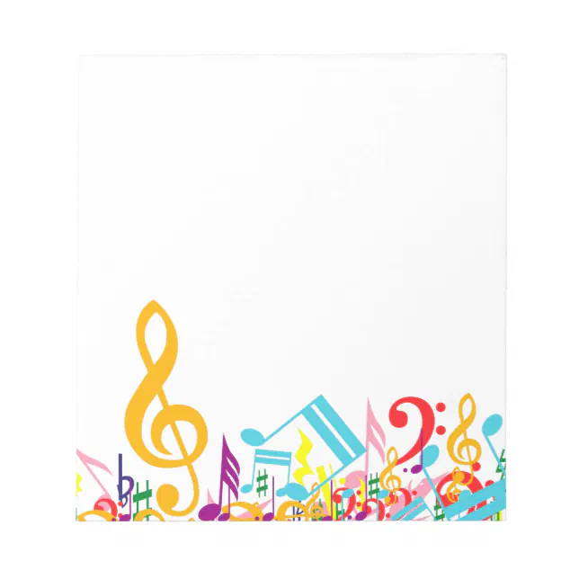 Colorful Jumbled Musical Notes | Zazzle