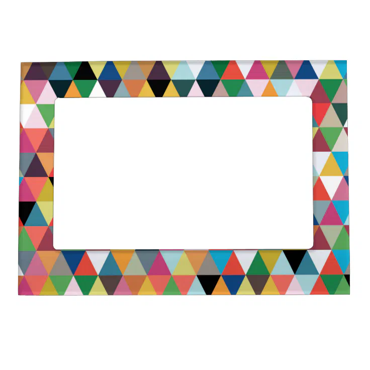 Colorful Kaleidoscope Patterned Magnetic Frame | Zazzle