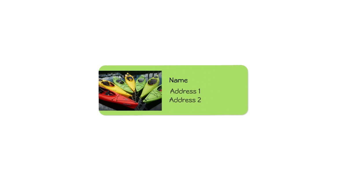 Colorful Kayaks Label | Zazzle