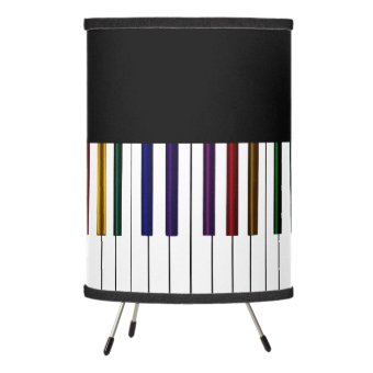 Colorful Keyboard Piano Keys Music Tripod Lamp | Zazzle
