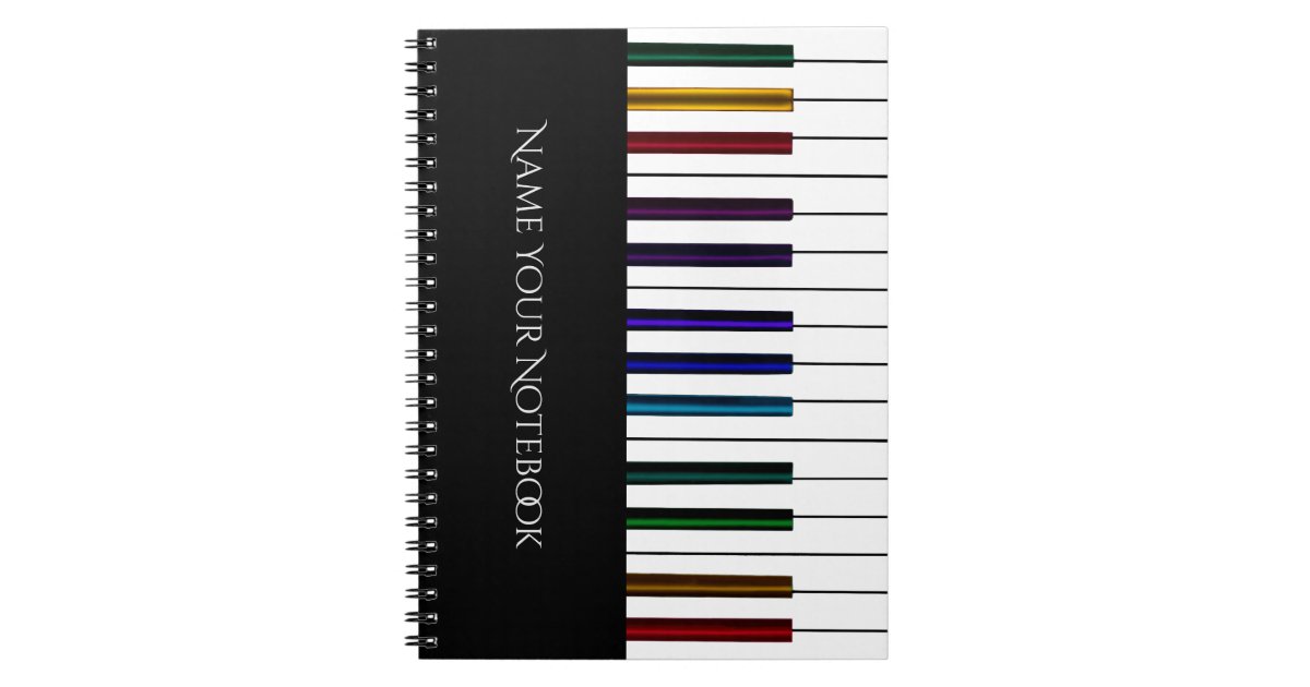 Colorful Keyboard Piano Music Notebook | Zazzle