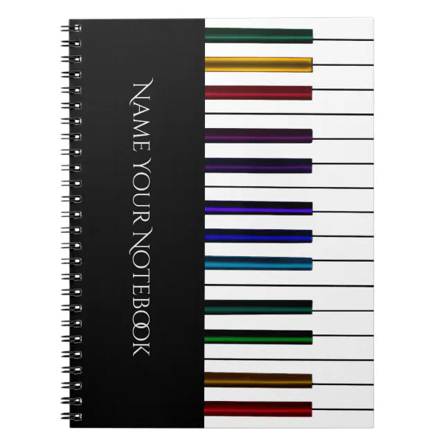 Colorful Keyboard Piano Music Notebook | Zazzle