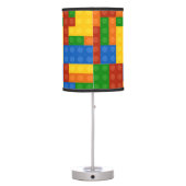 Colorful Kids Building Bricks Pattern Table Lamp | Zazzle