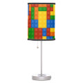 Colorful Kids Building Bricks Pattern Table Lamp | Zazzle
