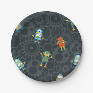 Robot Plates | Zazzle