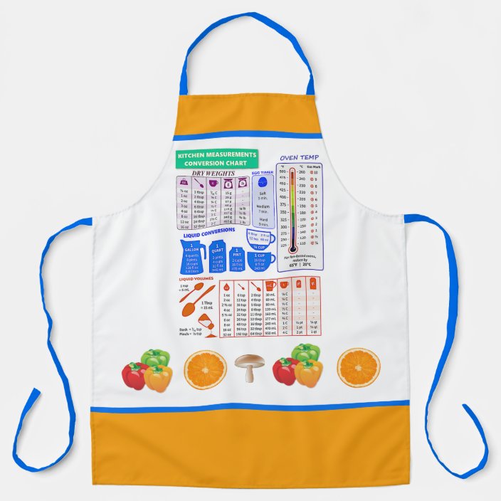Colorful Kitchen Conversion Chart Apron | Zazzle.com