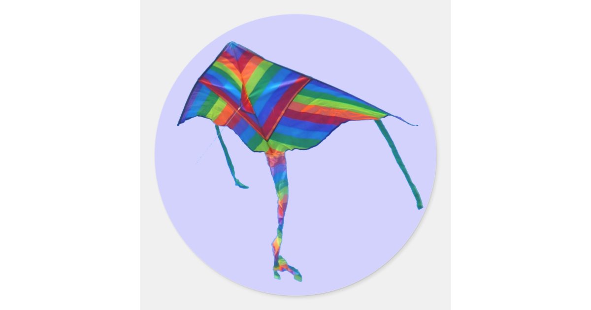 Colorful Kite Stickers | Zazzle