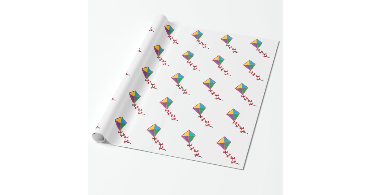 Colorful Kite Wrapping Paper | Zazzle