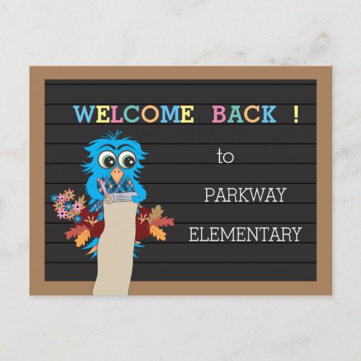 Colorful Letters Welcome Back To School Postcard | Zazzle