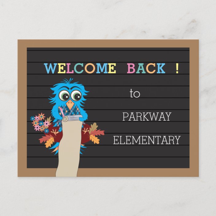 Colorful Letters Welcome Back To School Postcard | Zazzle.com