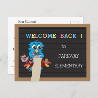 Colorful Letters Welcome Back To School Postcard | Zazzle