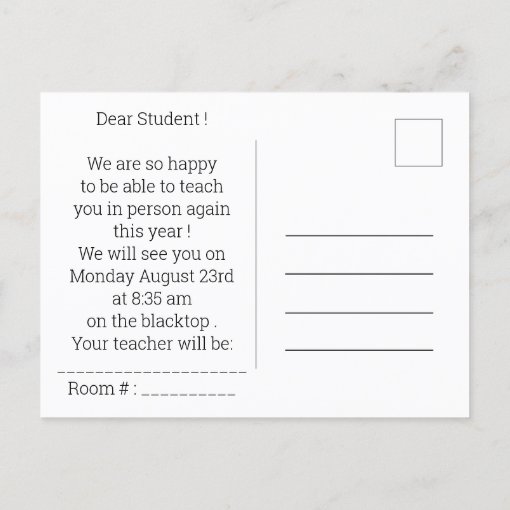 Colorful Letters Welcome Back To School Postcard | Zazzle