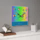 colorful lgbtq gay pride month square wall clock | Zazzle
