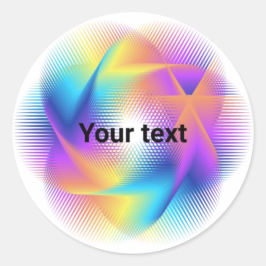 Colorful light images design - classic round sticker | Zazzle.com