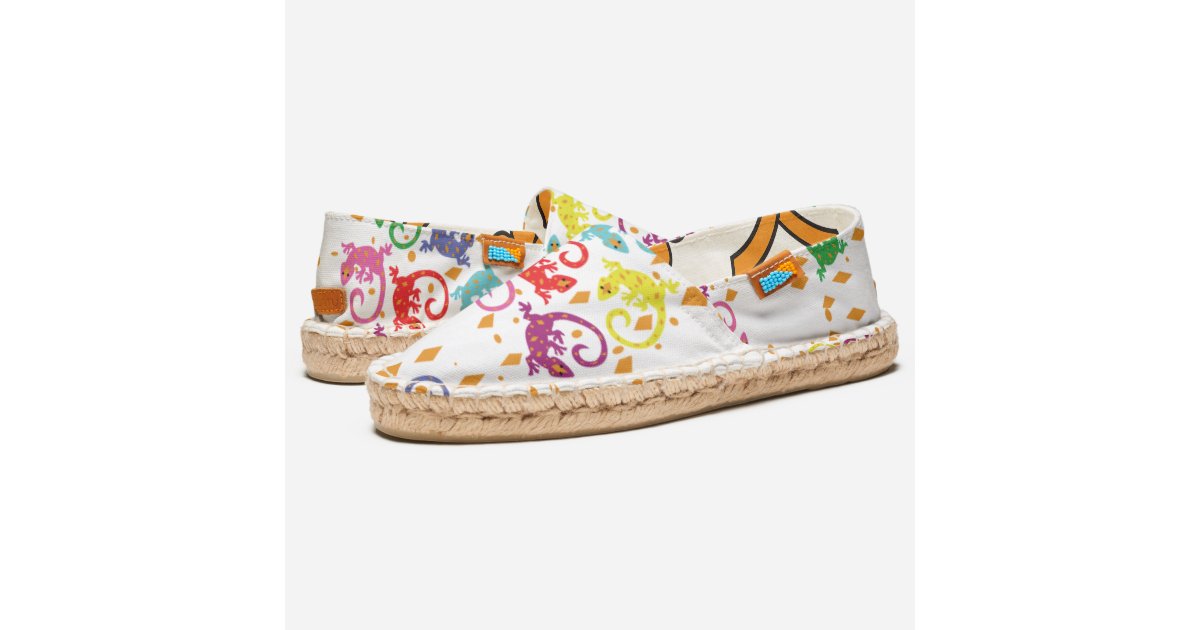 Colorful Lizards Espadrilles | Zazzle