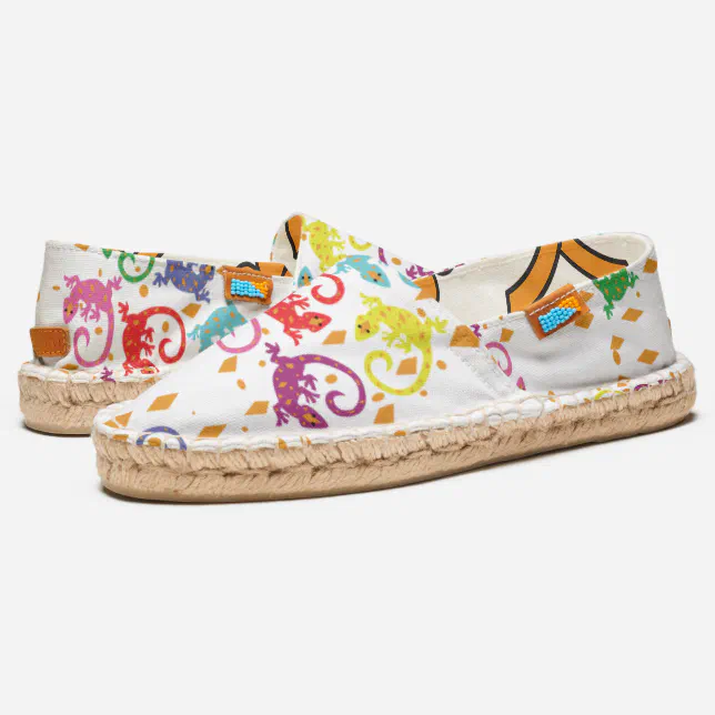 Colorful Lizards Espadrilles | Zazzle