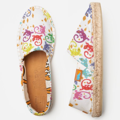 Colorful Lizards Espadrilles | Zazzle