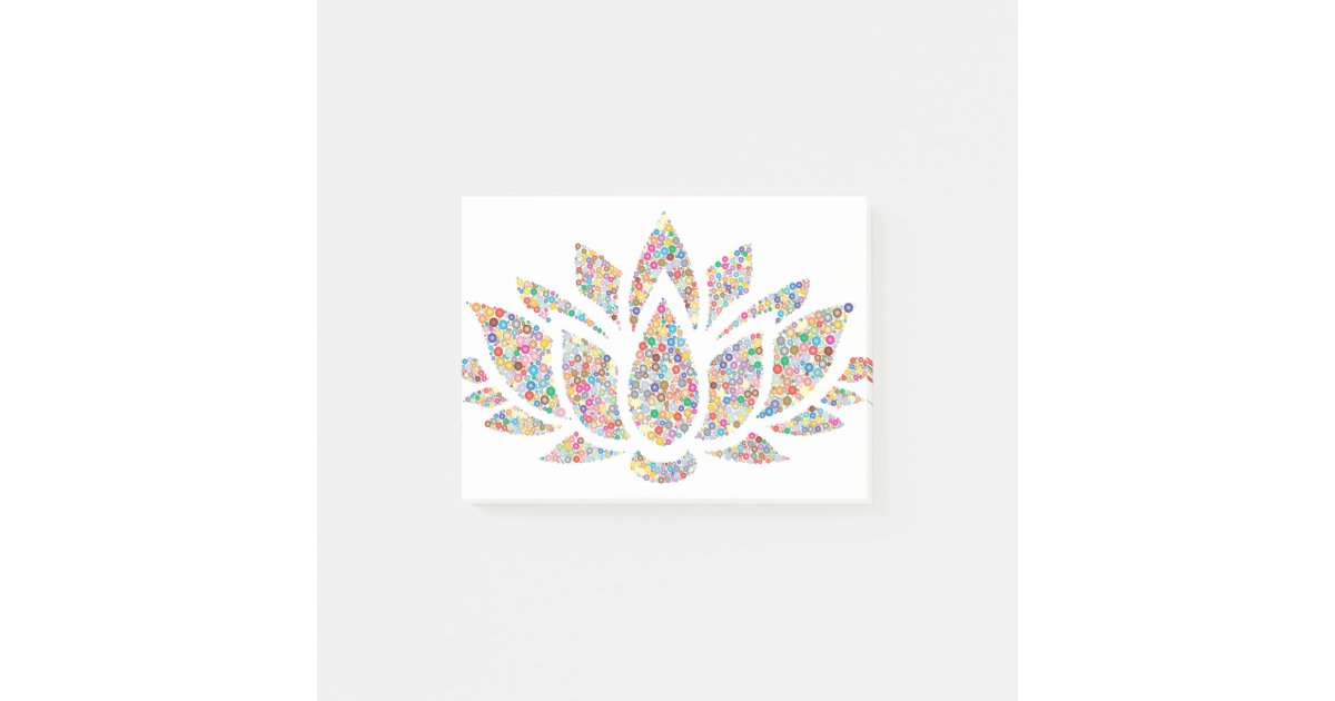 Colorful Lotus Flower Post-it Notes | Zazzle