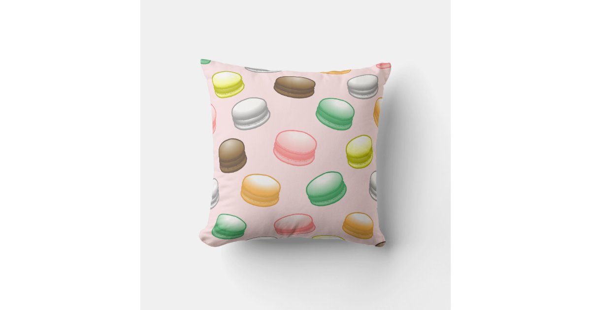 Colorful Macarons Throw Pillow | Zazzle