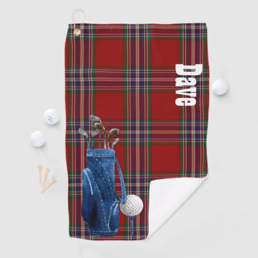 Colorful MacFarlane Tartan Plaid Golf Towel | Zazzle