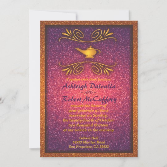 Colorful Magic Lamp Wedding Invitation 2 | Zazzle.com