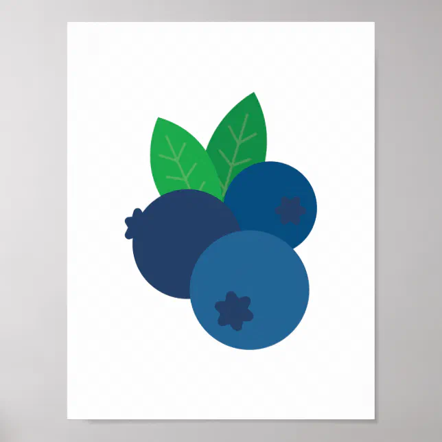 Colorful Maine Blueberries Poster | Zazzle