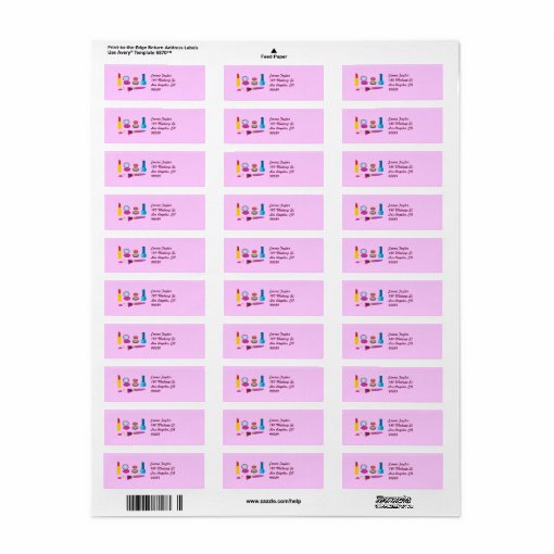Colorful Makeup Label | Zazzle