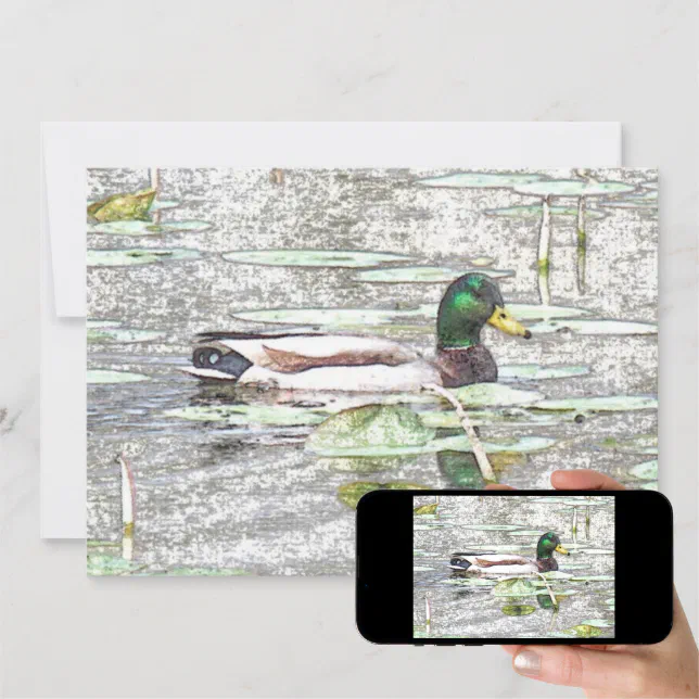Colorful Mallard duck Art Retirement invitation | Zazzle
