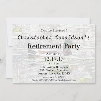 Colorful Mallard duck Art Retirement invitation | Zazzle
