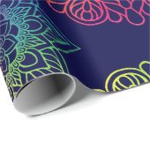 Colorful Mandala Pattern Cute Cool Pretty Funky Wrapping Paper | Zazzle