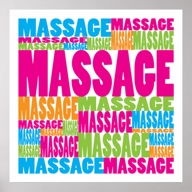 Colorful Massage Poster | Zazzle