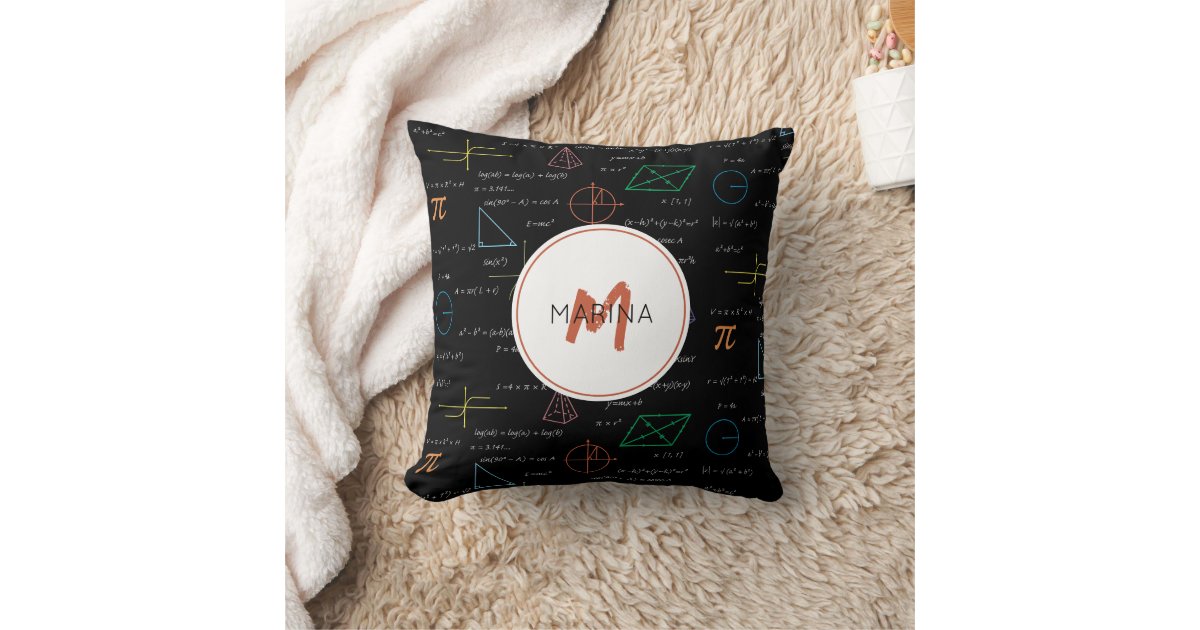 Colorful Mathematics Equations Math Formulas Throw Pillow | Zazzle