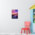 Colorful Meadow by the Flowing Stream Poster | Zazzle