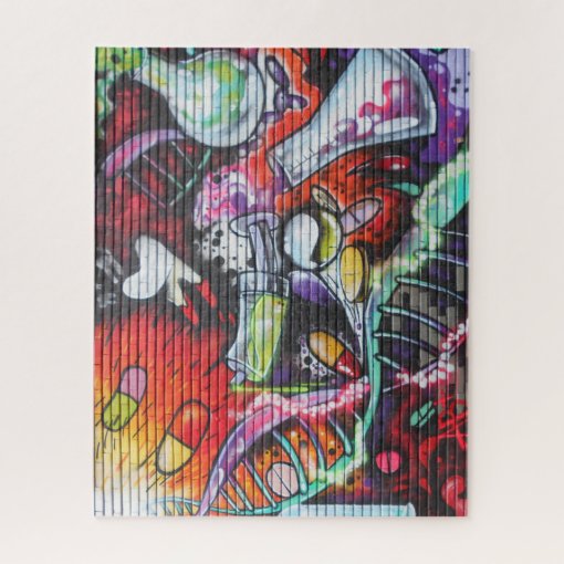 Colorful Medical Theme Graffiti Jigsaw Puzzle Zazzle
