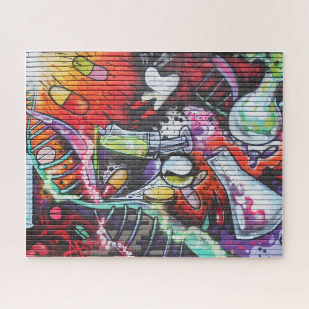 Colorful Medical Theme Graffiti Jigsaw Puzzle | Zazzle