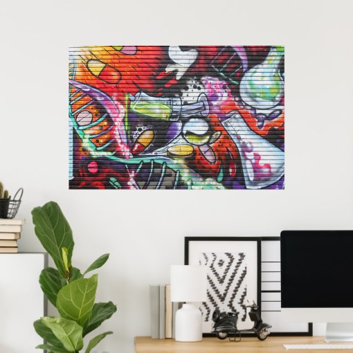 Colorful Medical Theme Graffiti Poster Zazzle