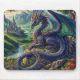 Colorful, Medieval Dragon castle Mouse Pad | Zazzle